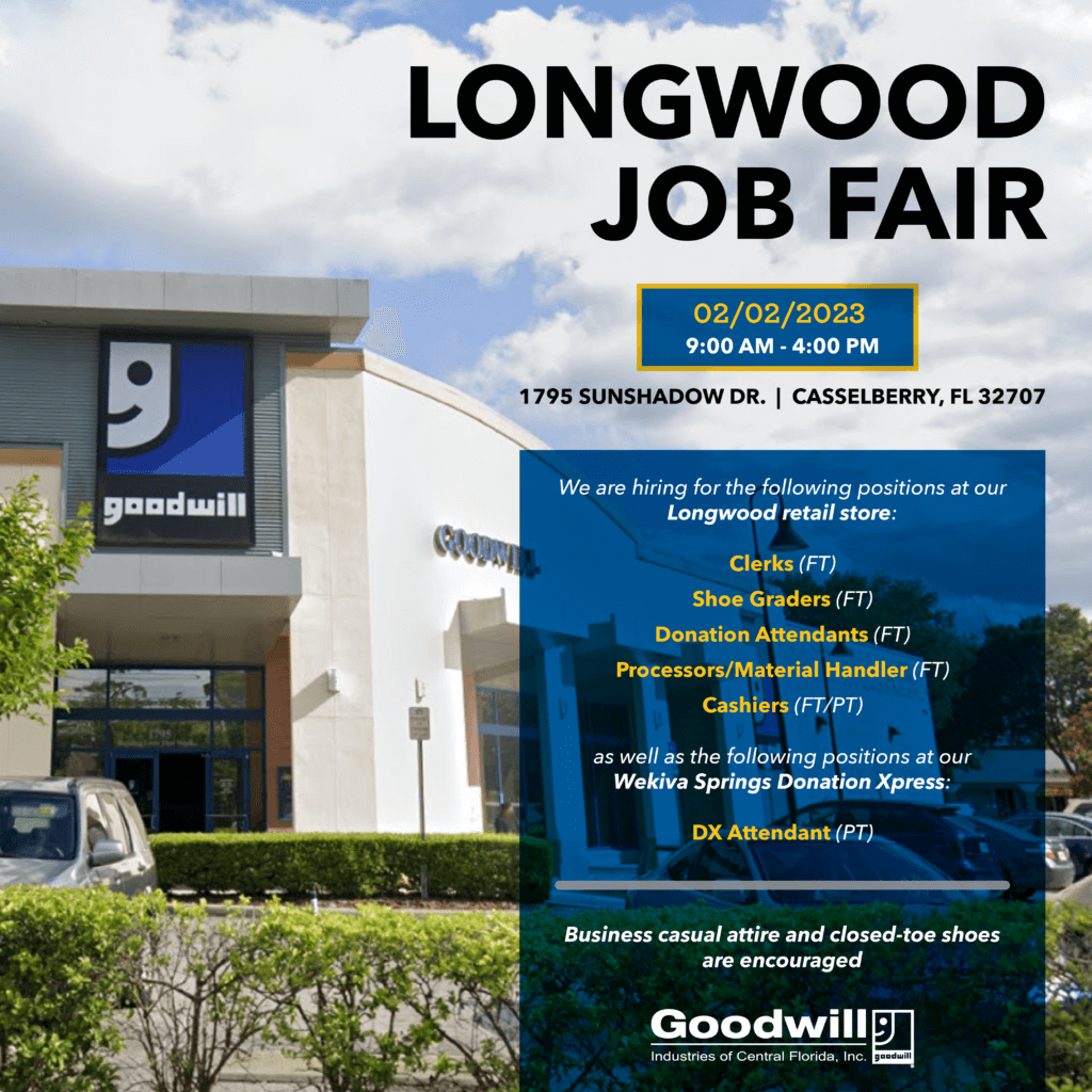 Longwood Job Fair 2-2-23 | Goodwill Industries of Central Florida
