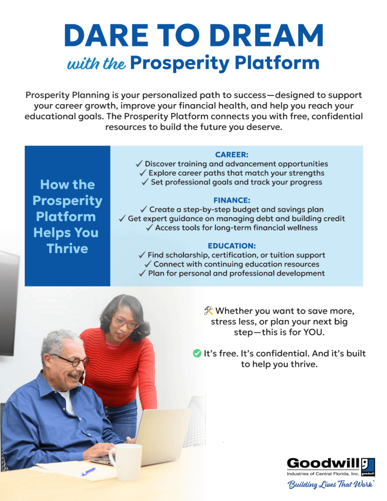 Dare to Dream Flyer | Goodwill Industries of Central Florida